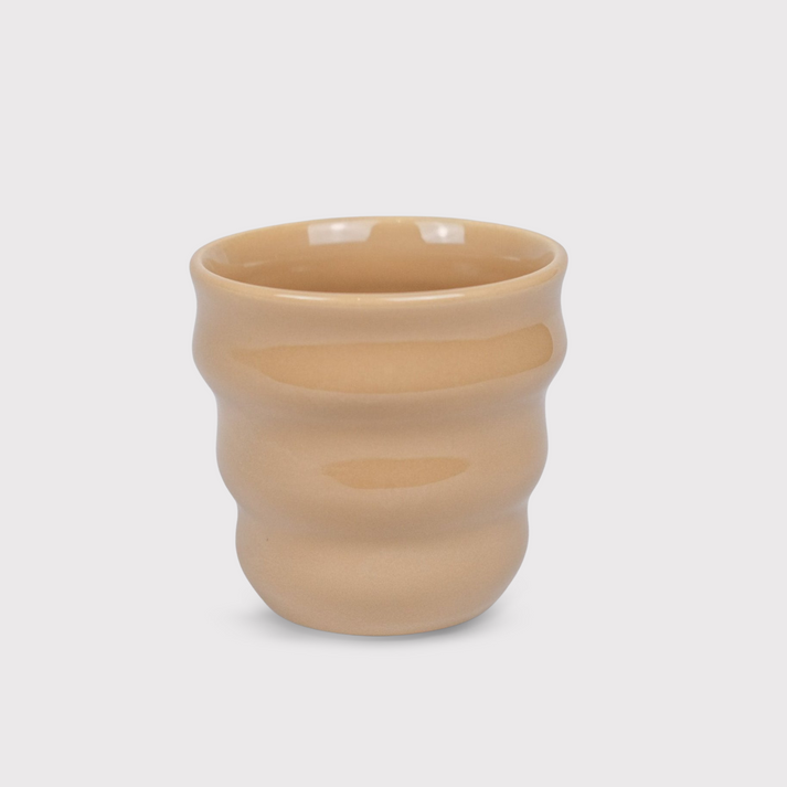 Handgemachte Keramik Tasse Beige 250ml – Handvoll